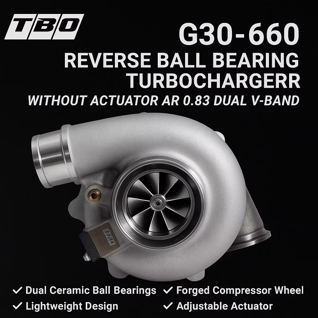TBO G30-660 Reverse Ball Bearing Turbocharger Without Actuator AR 0.83 ...