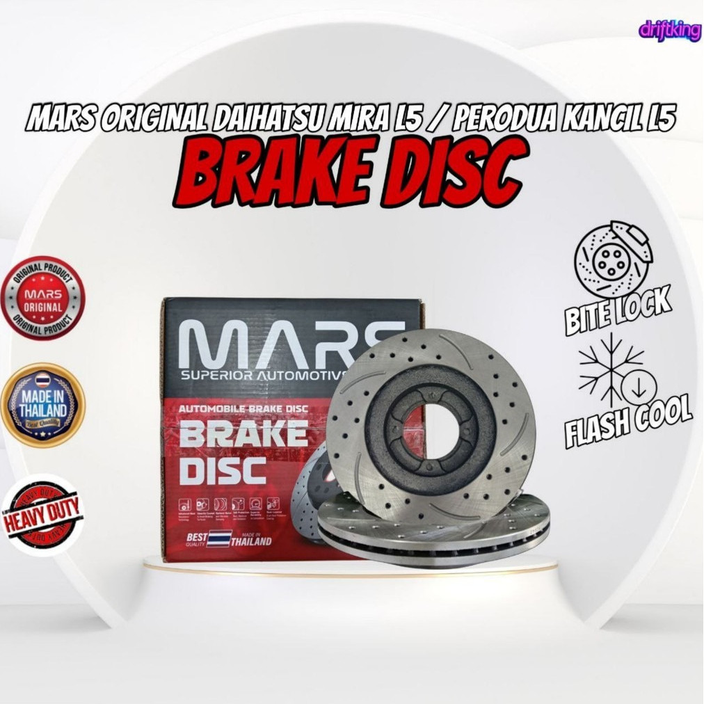 🔥MARS🔥BRAKE DISC / DISC ROTOR - DAIHATSU MIRA L5 / PERODUA KANCIL L5 ...