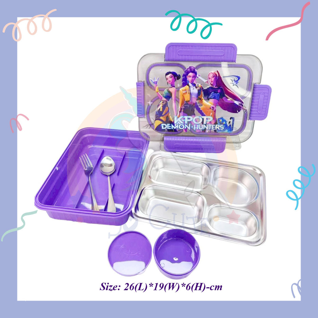 Socute Kid KPOP Demon Hunter Lunch Box With Stainless Steel 304 Kotak ...