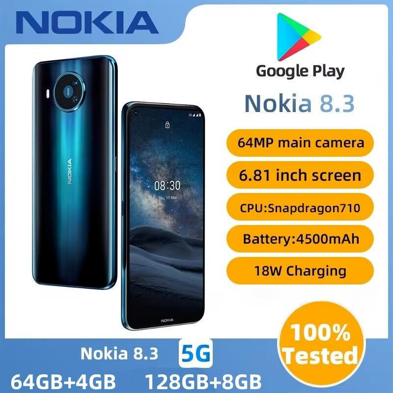 Nokia 8.3 64GB 128GB 5G Zeiss Certification Global Version Dual SIM ...