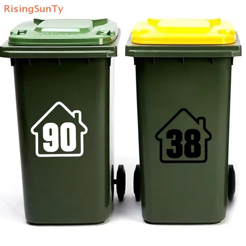 [RisingSunTy] Trash Can Dustbin Number Sticker Self Adhesive Wheelie ...