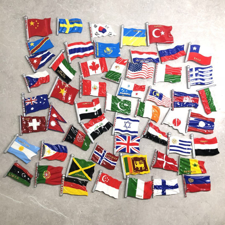 **World Flags Refrigerator Magnets Set | 3D Resin Collection Including ...