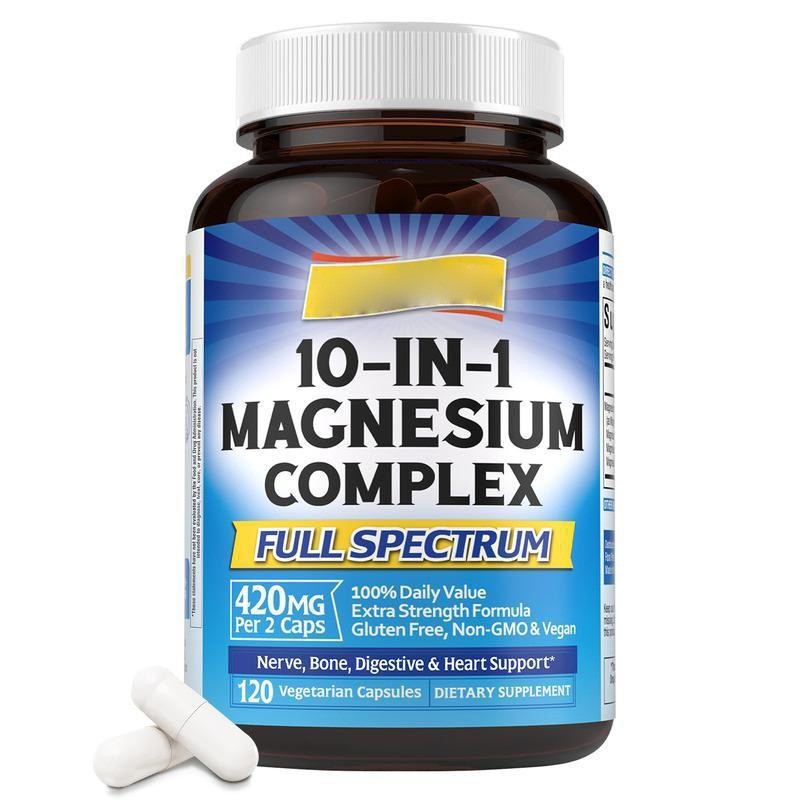 10-in-1 Magnesium Complex Full Spectrum Nutritional Capsules 120 ...