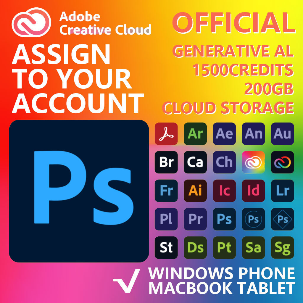 Photoshop 2025| ps5|Genuine|Generative Al1, 3, 6 Months Subscription ...