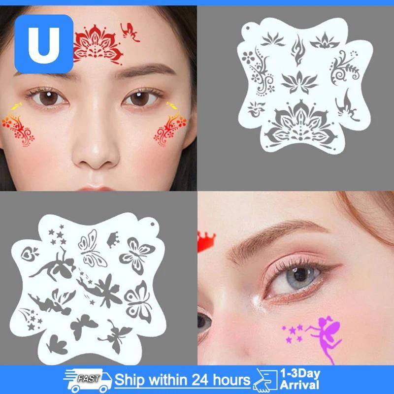Stencils for Body Painting Face Halloween Birthday DIY Makeup Temporary ...