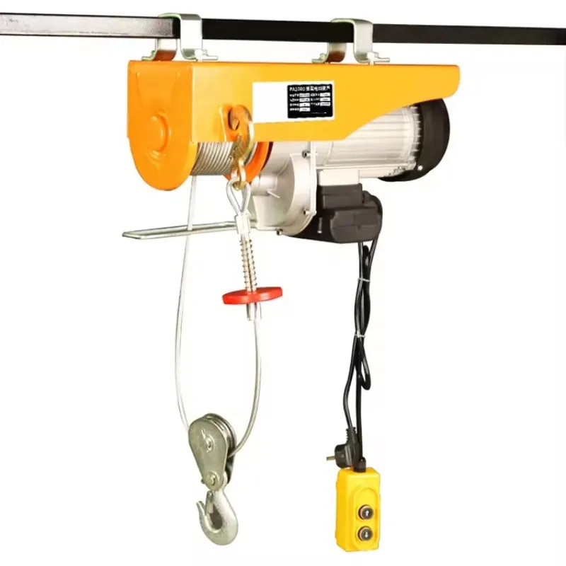 1T Electric Hoist 220V Mini Winch Wireless Remote Control Lifting ...