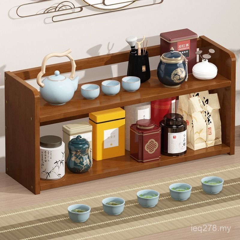 Tea Cabinet Countertop Table Tea Set Small Storage Shelf Tea Cabinet ...