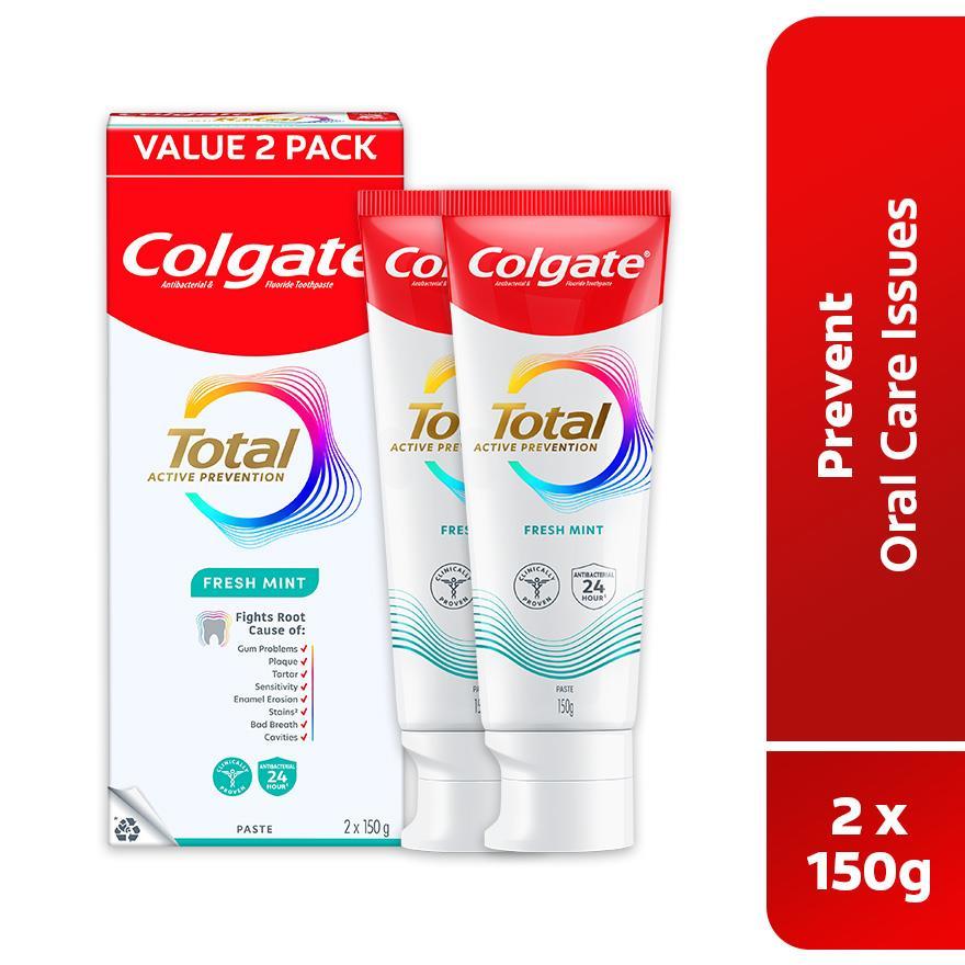 Colgate Total Fresh Mint Toothpaste Valuepack 2x150g | Shopee Malaysia