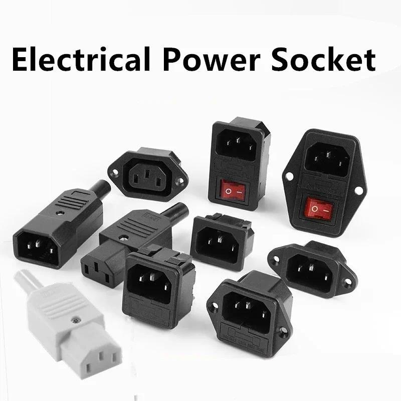 Black CE IEC320 C13 C14 AC Power Panel Socket PDU UPS Rewirable Wiring ...