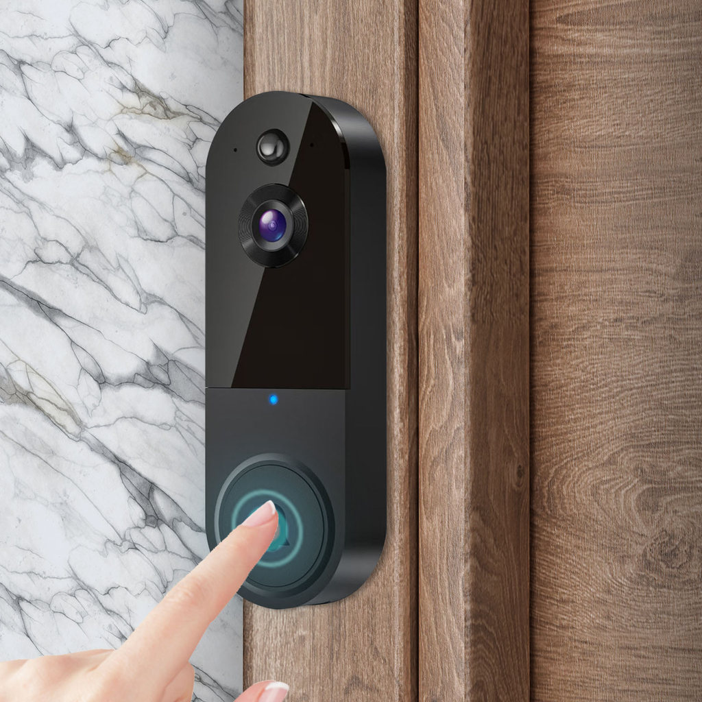 Wireless Video Doorbell with Mic & Speaker Smart Monitoring Doorbell ...