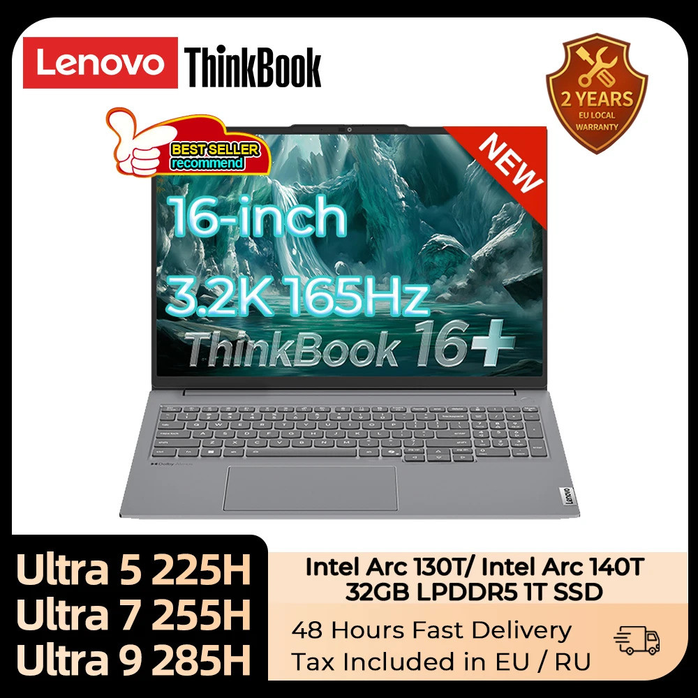 Lenovo Thinkbook 16+ Laptop Ultra 7 255j/ Ultra 9 285j Intel Arc 140t ...