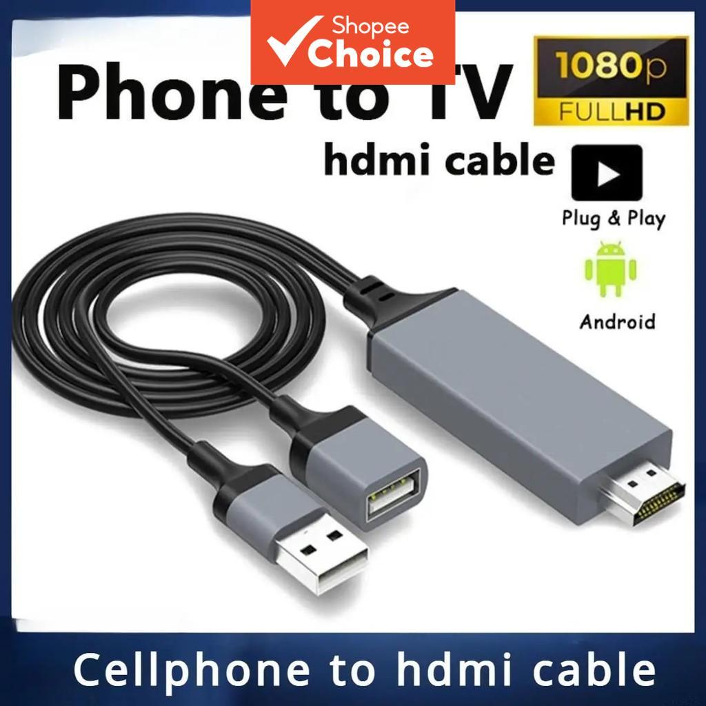 [Shopee Choice] 1.8M Phone To TV Cable HDMI To Cellphone Cable Plug ...