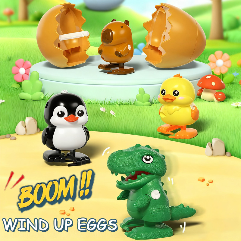 Capybara Egg Wind-Up Toys Duckling Tyrannosaur Penguin Shell-breaking ...