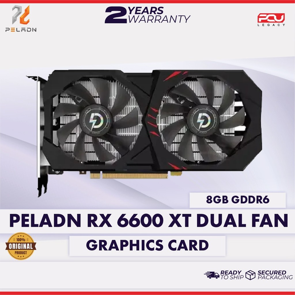 PELADN AMD RADEON RX 6600 XT DUAL FAN GDDR6 8GB (2 Years Warranty ...