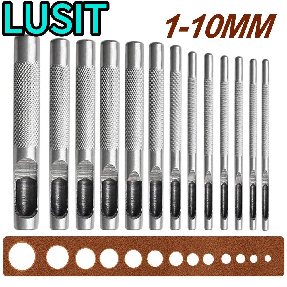 LUSIT Belt Hole Punch Drill Auto Handcrafts Puncher Leathercraft Screw ...