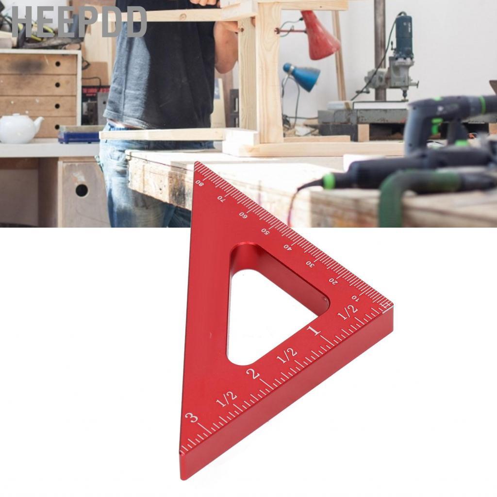 HEEPDD Woodworking Triangle Ruler Inch Metric Scriber Protractor 90 45 ...