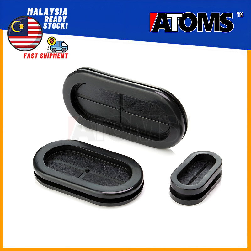 ATOMS Oval Closed Type Double Side PVC Rubber Grommet Cable & Panel ...