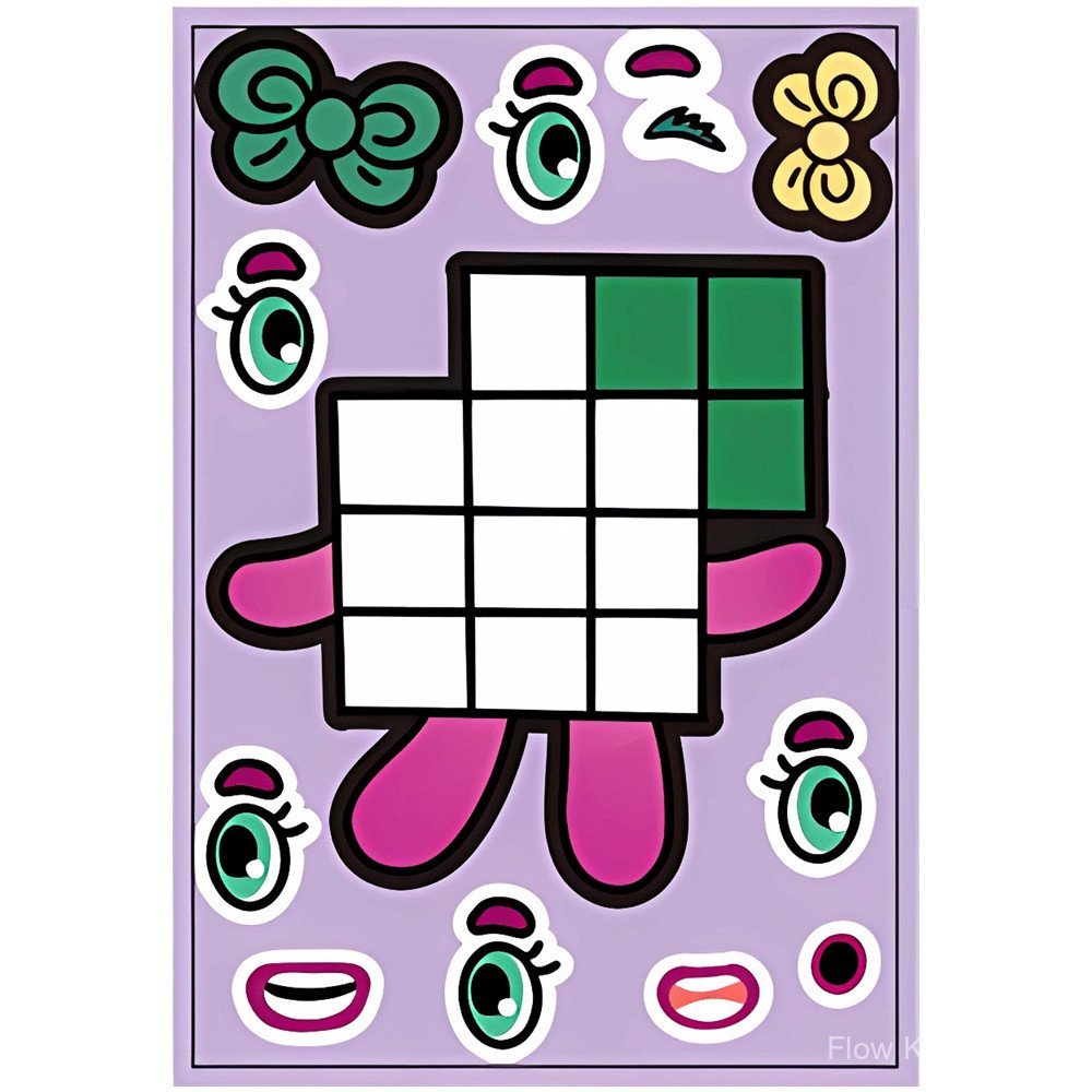 Digital Building Block Stickers Numberblocks Children Enlightenment ...