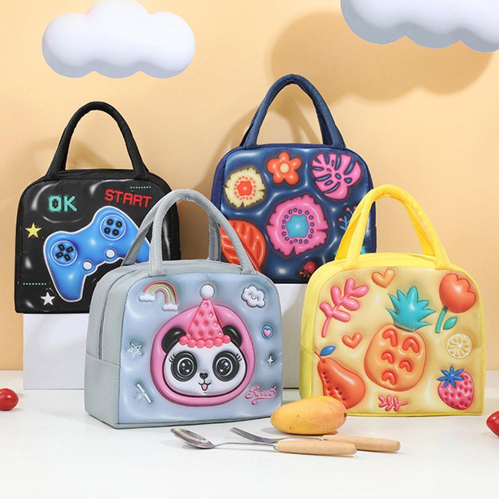 3d Cartoon Insulated Lunch Bag For Kids, Cute Animal Theme Lunch Box ...