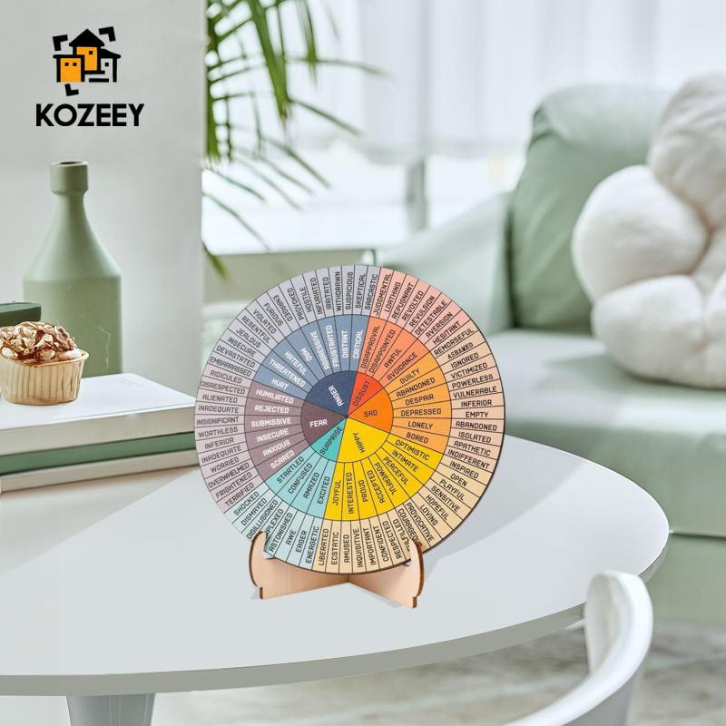 KOZEEY Feeling Wheel Therapist Gifts Emotion Wheel Chart with Stand ...