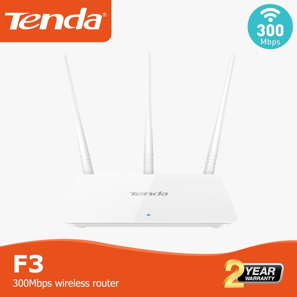 Tenda F3 Wireless WiFi Router 3 Antennas 300Mbps Support Repeater ...