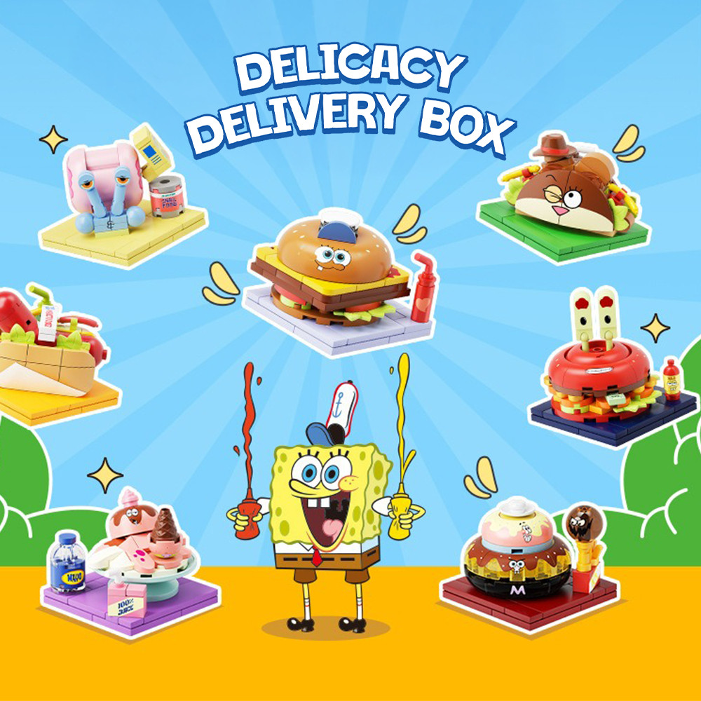 AREA-X Block AB0076 SpongeBob SquarePants Fastfood Lunch Boxes Gift ...