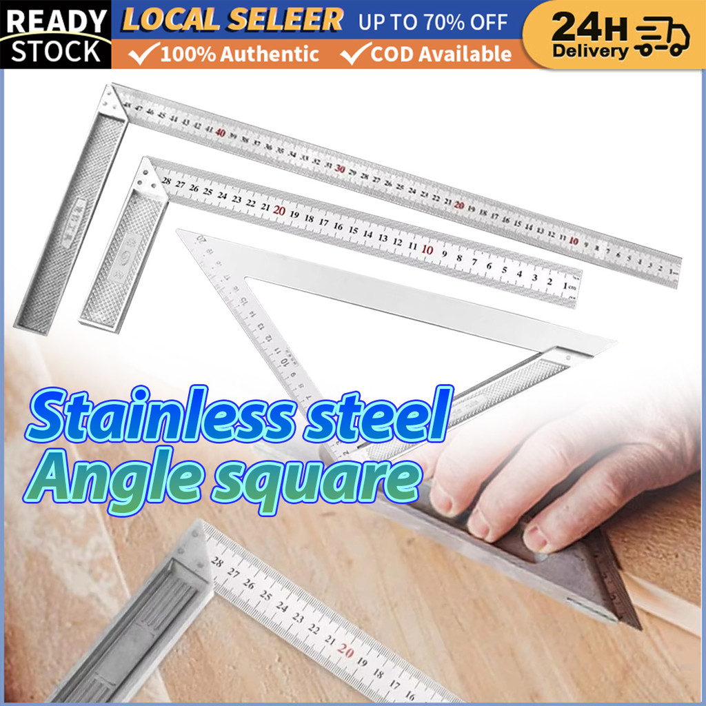 Stainless steel angle ruler 30/50/20cm L Shape Angle Square Ruler 90 ...