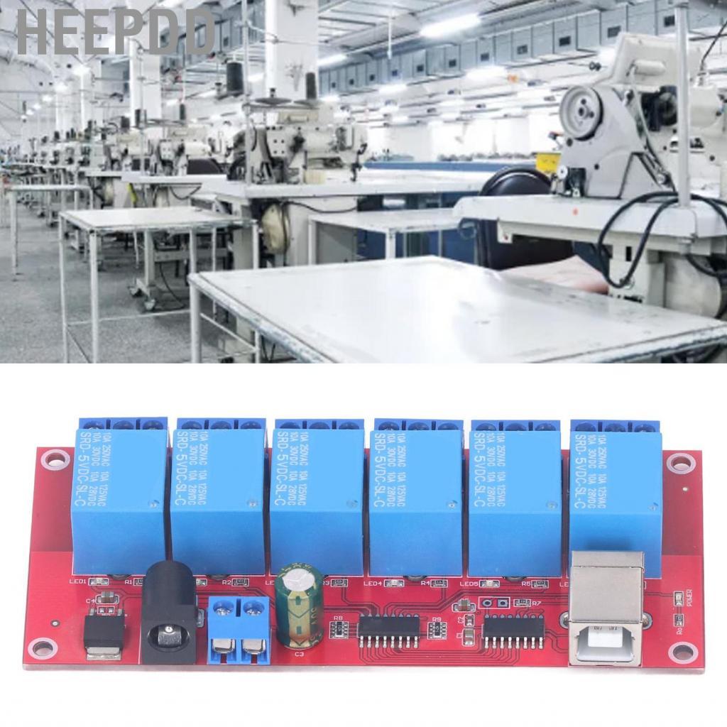 HEEPDD Walfront 6 Channel USB Relay Module 10A Capacity PCB Mount Semi ...
