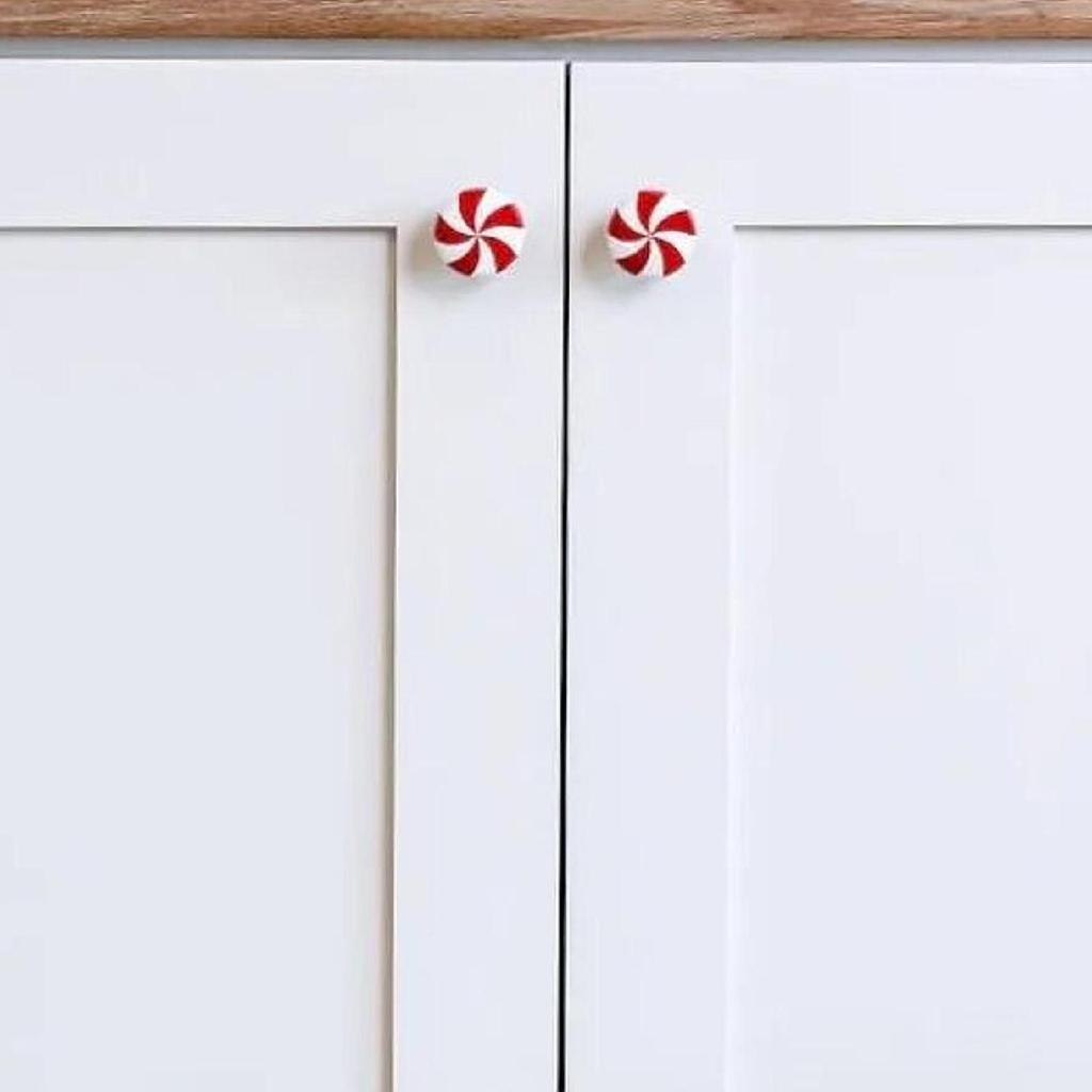 [yiodusi] 2x Christmas Peppermint Knob Covers Door Grips for Closet ...