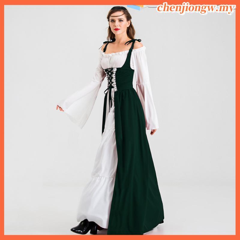 European Medieval Costume for Women Halloween Corset Gothic Renaissance ...