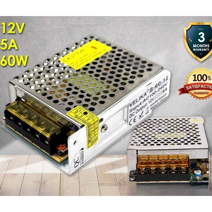 JGD Switching Power Supply 12V 5A 60W for CCTV LED Stripe Light PSU ...
