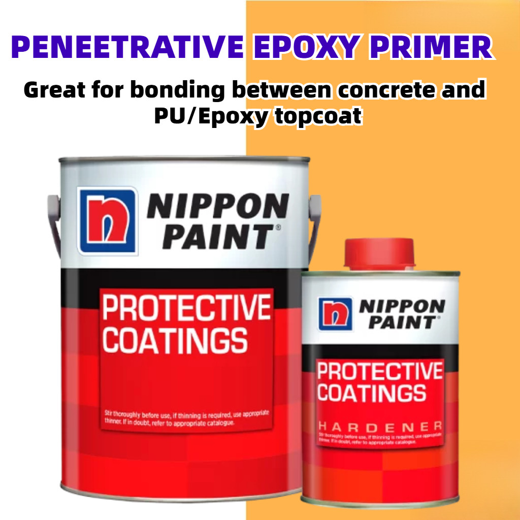 5L Nippon Paint Penetrative Epoxy Primer l Epoxy Primer l Lantai Cat ...