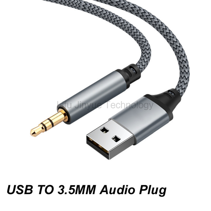 3M/2M/1M AUX Audio USB Extension Cable USB to 3.5mm Jack Audio Cable ...