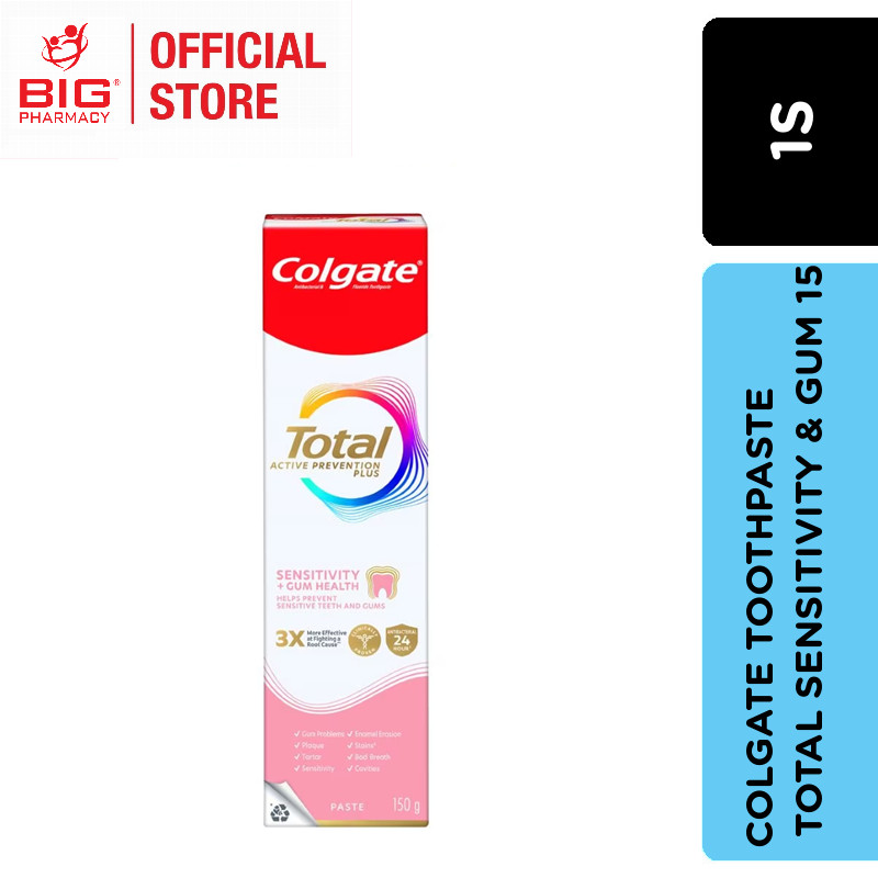 COLGATE TOOTHPASTE TOTAL SENSITIVITY & GUM 150G | Shopee Malaysia