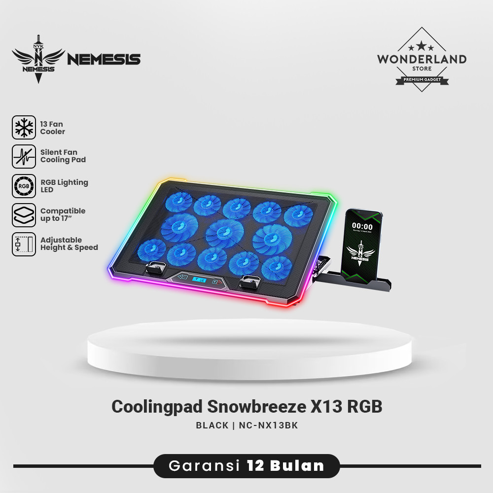 NYK Nemesis Snowbreeze X13 X-13 X 13 Coolingpad Laptop Fan Cooler Pad ...