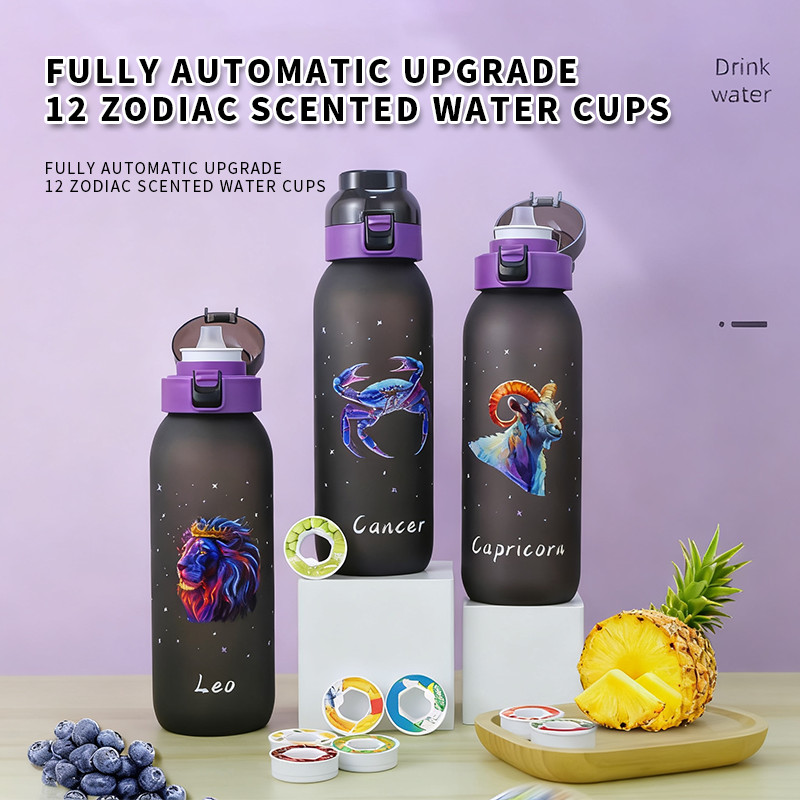 1000ml Zodiac Sign Flavour Fragrance Water Bottle Air Up Fruit Flavour ...
