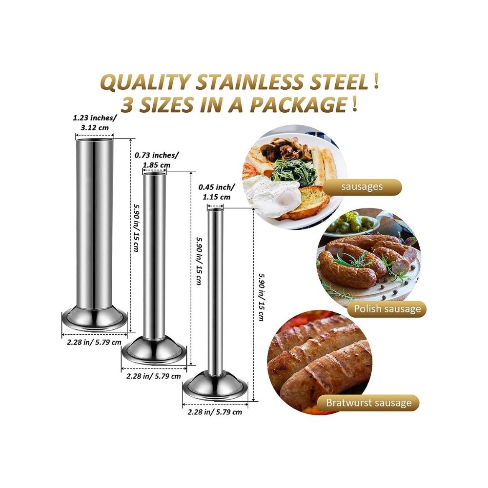 No. 10 stainless steel enema tube three-piece meat grinder funnel ...