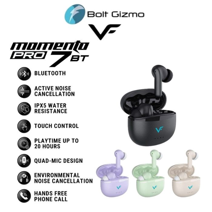 Vinnfier Momento Pro 7 BT True Wireless Earbuds | Quad-Mic ENC | ANC ...