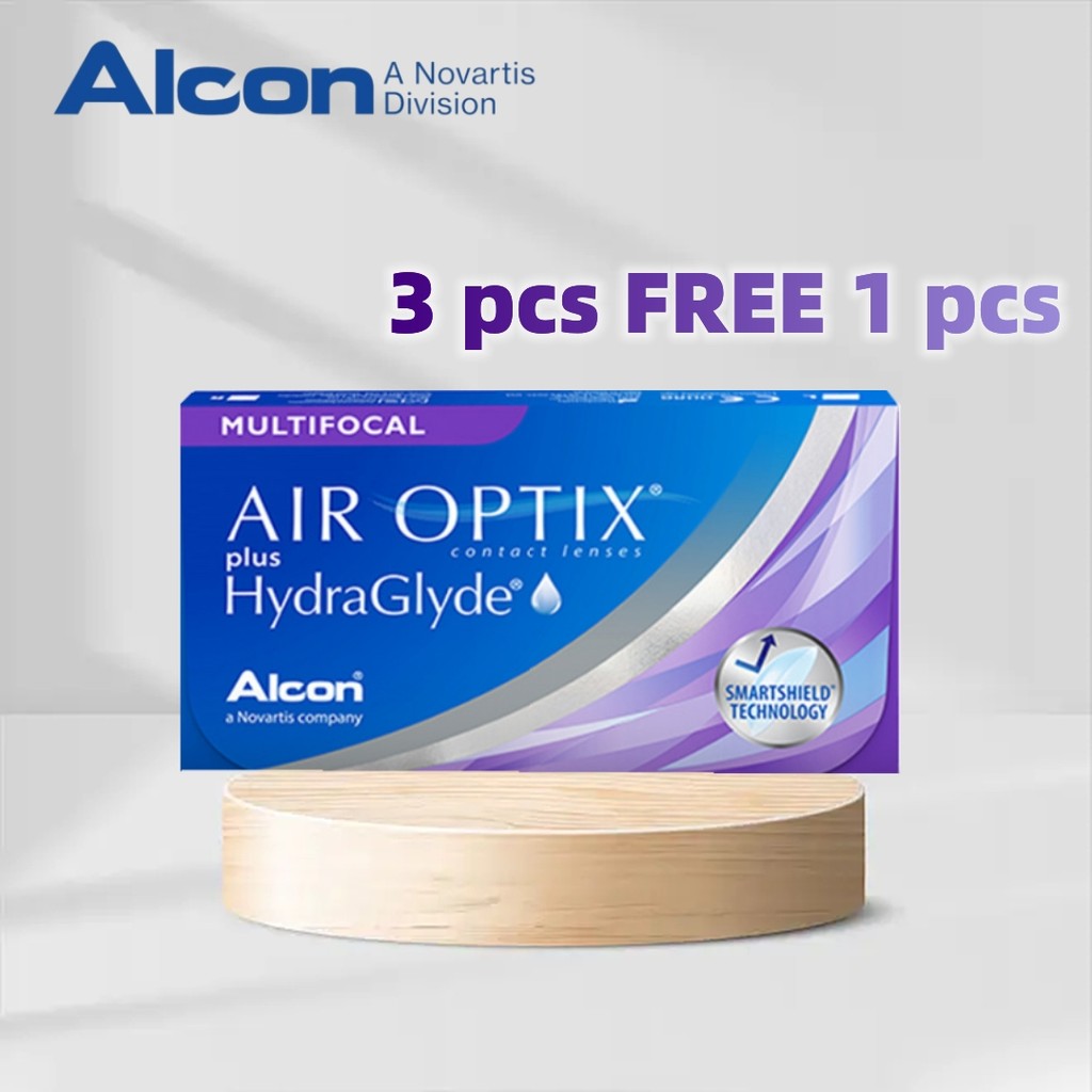 (3 PCS + 1 PCS) Alcon Air Optix Hydraglyde Multifocal Monthly ...