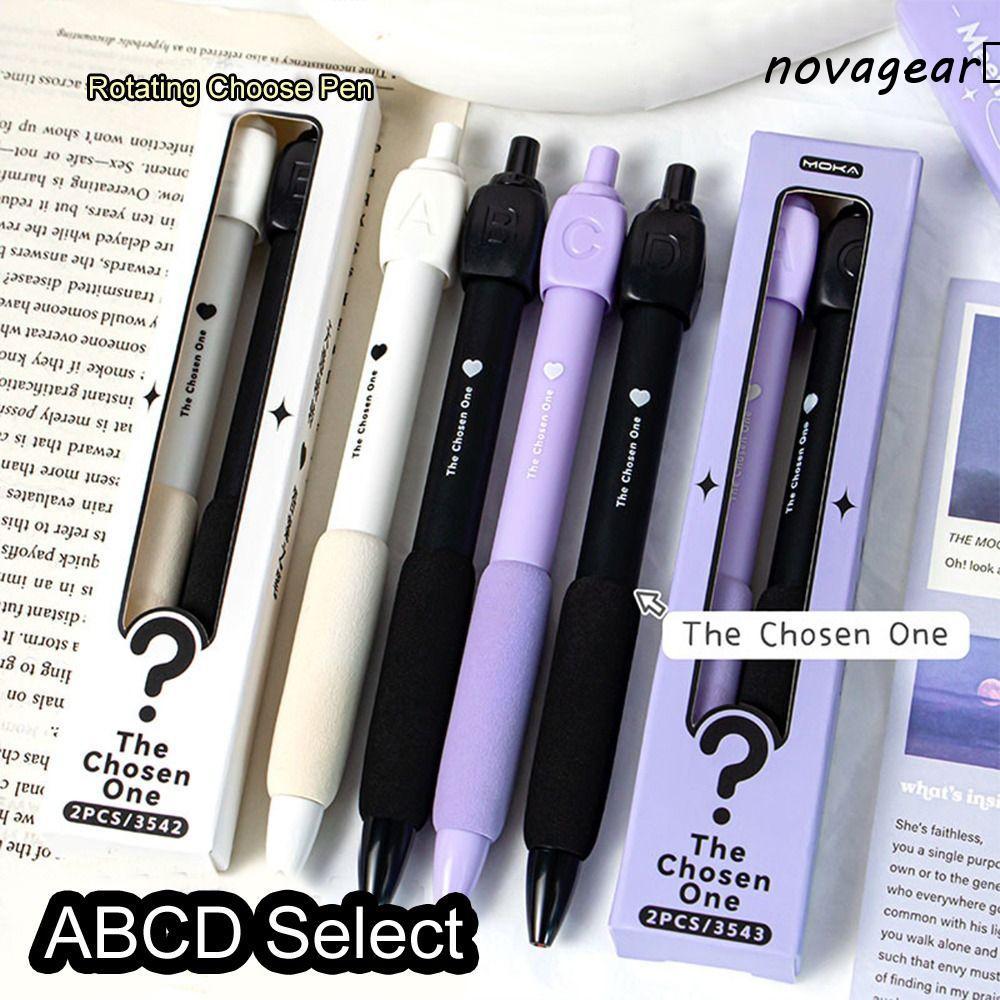 NOVAGEAR 2PCS Rotating Choose Pen, ABCD Select Writing Rotating Answer ...
