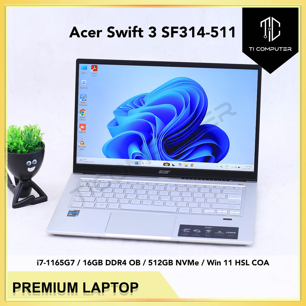 Acer Swift 3 SF314-511 Lightweight Intel i7-1165G7 16GB OB RAM 512GB ...