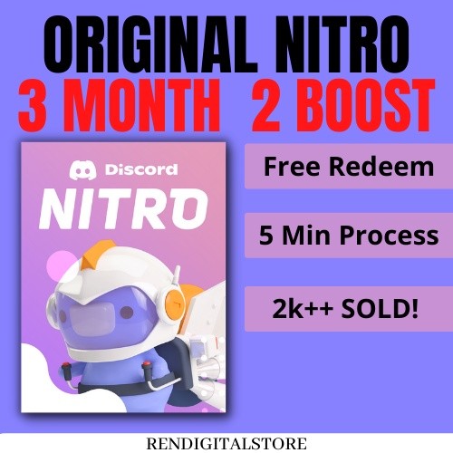 Discord Nitro 3 Month with 2 Server Boost | No Redeem Charge | Shopee ...