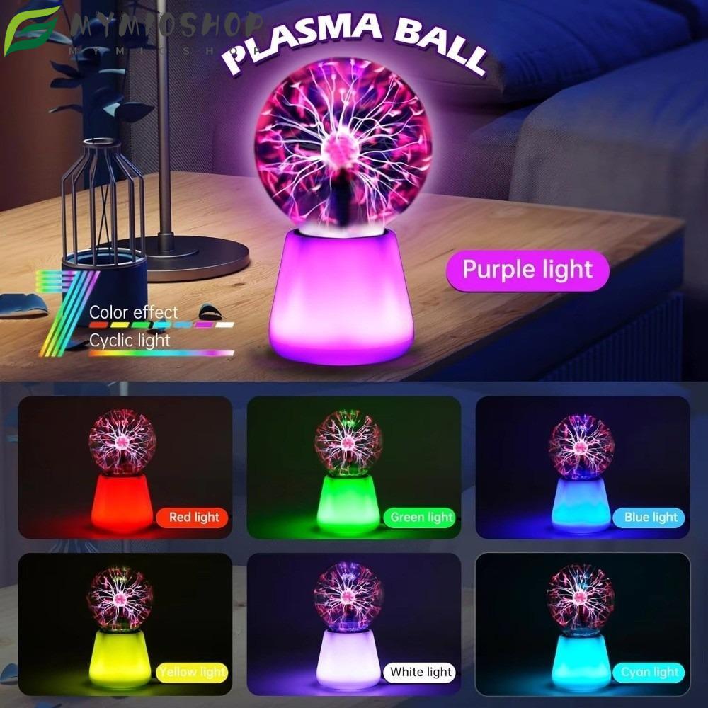 MIOSHOP Plasma Ball Lamp, 3 Inch Touch Sensitive Interactive Touch ...