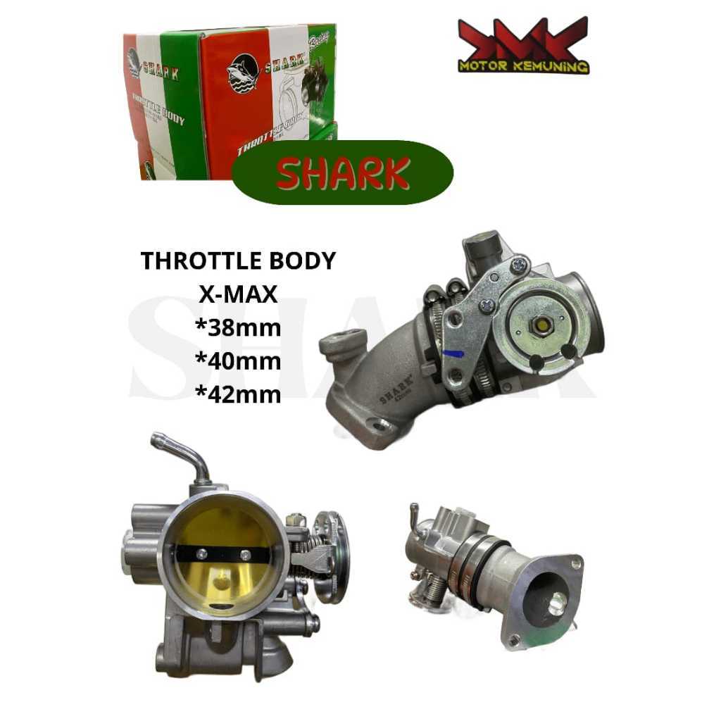 THROTTLE BODY XMAX SHARK 38MM 40MM 42MM XMAX250 XMAX300 TROTEL BODY ...