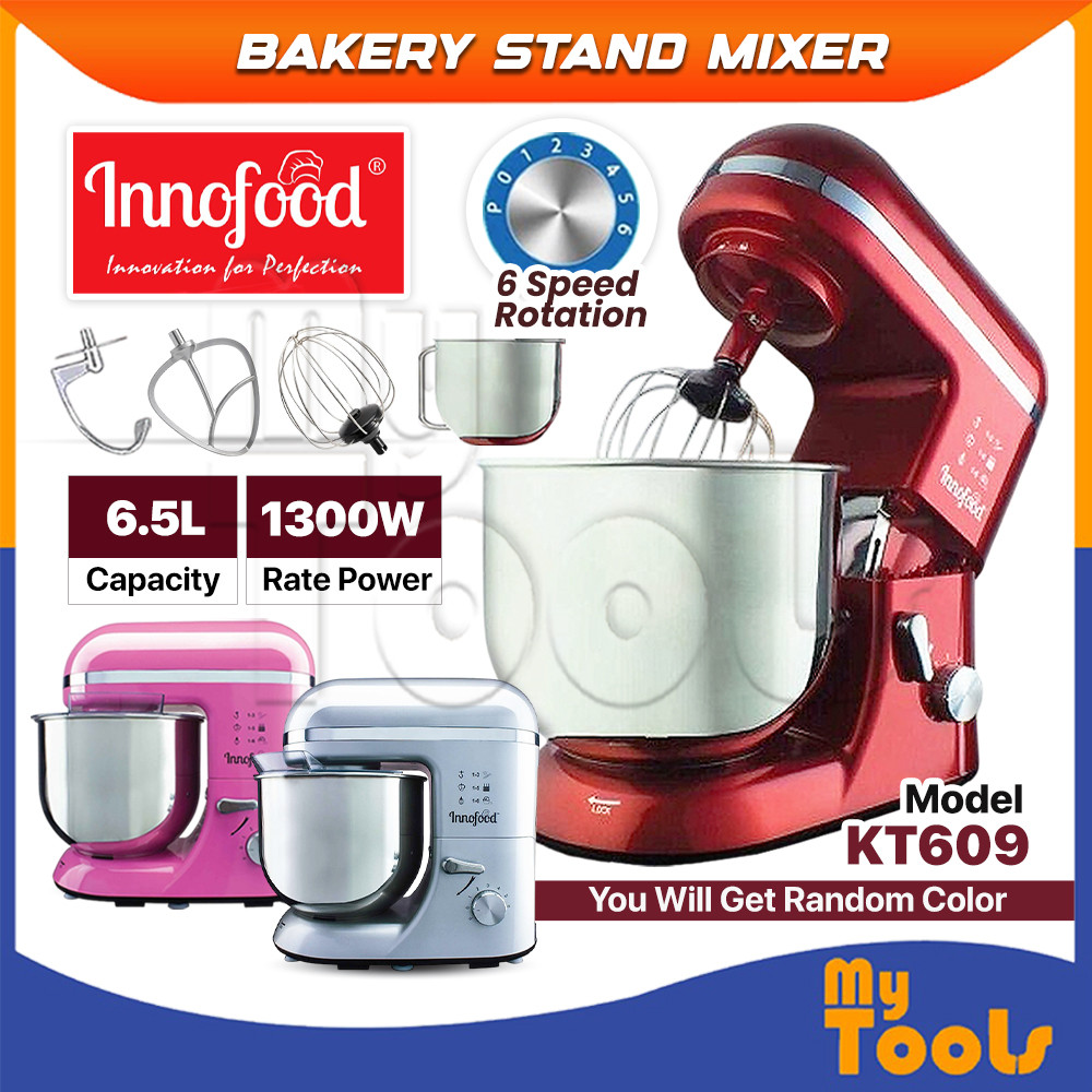Original Innofood 1300W 6.5 Litres Stand Mixer Heavy Duty Baking Dough ...