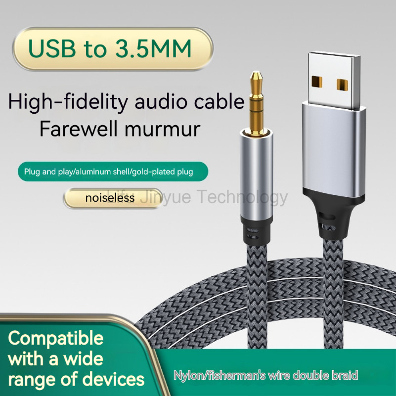 for PC Laptop AUX Audio Extension Cable LIKAIYUE USB to 3.5mm Stereo ...