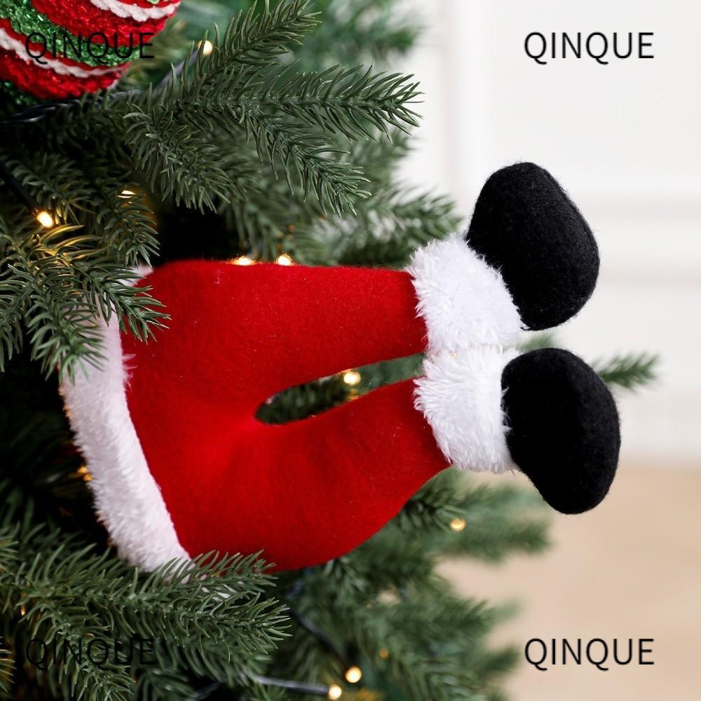 QINJUE Christmas Elf Figurine Leg Ornament, Santa Claus Legs Large Xmas ...