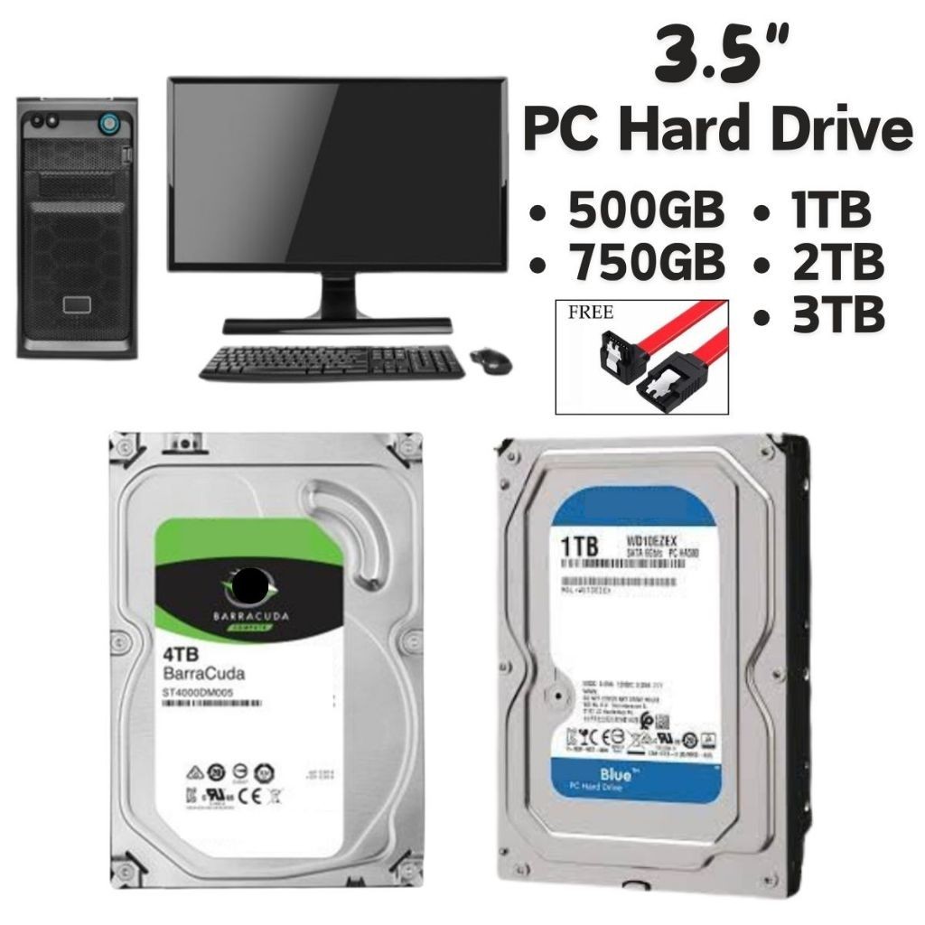 1.PC hdd BLUE / BARRACUDA Hard Drive 3.5" Computer Desktop Hard Disk ...