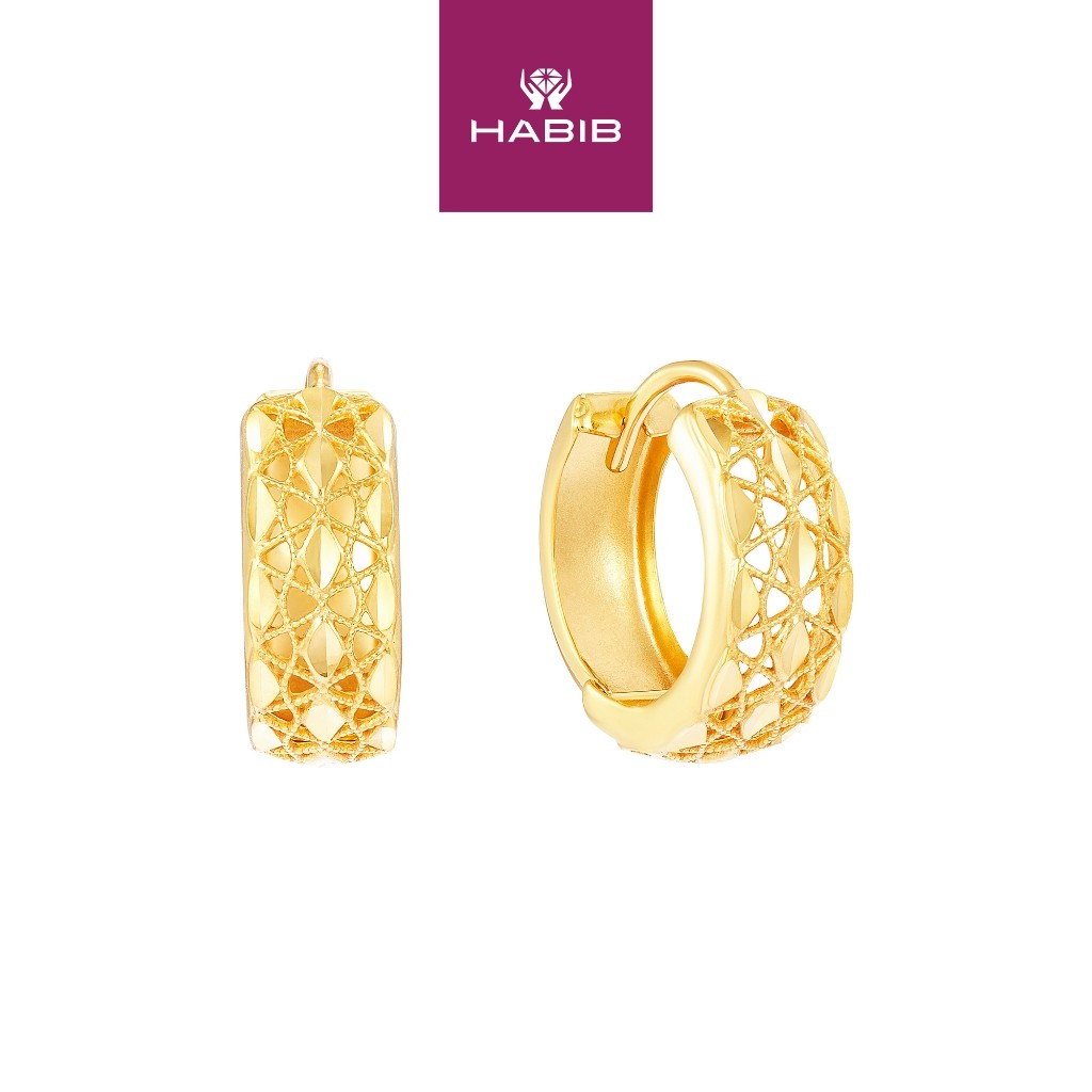 HABIB Oro Italia 916 Yellow Gold Earrings GE72650222 (22K Gold ...