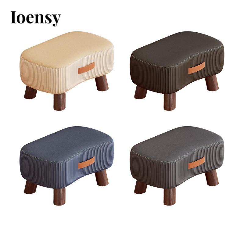 [Ioensy] Small Footstool with Handle, Ottoman Change Shoe Stool, Modern ...